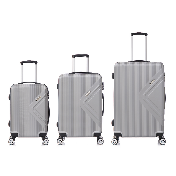 Luggage Set 3 pcs. W / Wheel - Grey – Aliss Puerto Rico