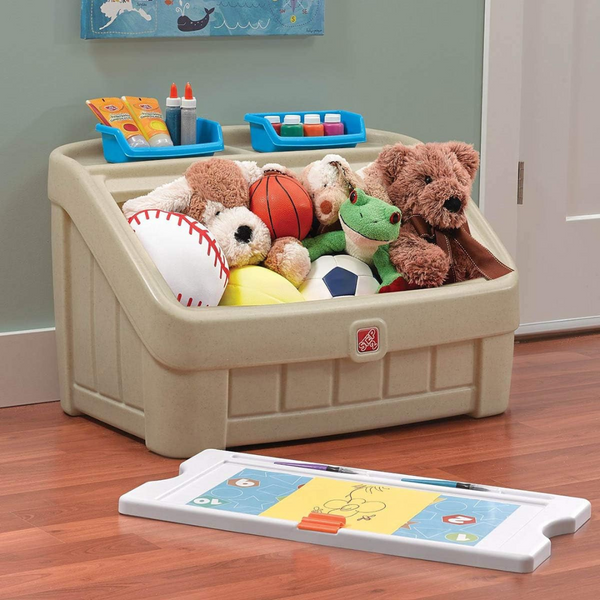 Step 2® 2-in-1 Toy Box & Art Lid - Neutral – Aliss Puerto Rico
