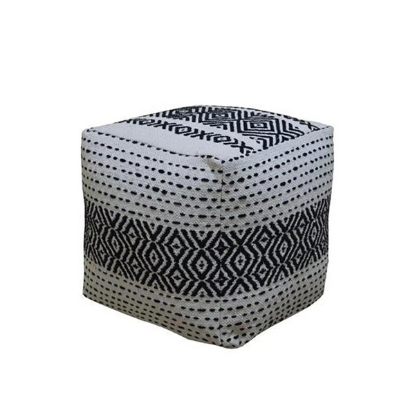 Pouf - Black/White – Aliss Puerto Rico
